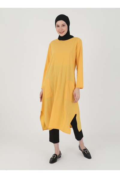 Cep Detaylı Tunik - Hardal - Zenane Cep Detaylı Tunik - Hardal - Zenane