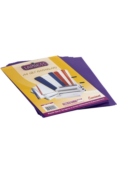 Lamiess A-4 160 Mic Opak Cilt Kapağı Mor 100'lü