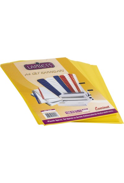 Lamiess A4 500 Micron Pp Cilt Kapağı 50'li Sarı