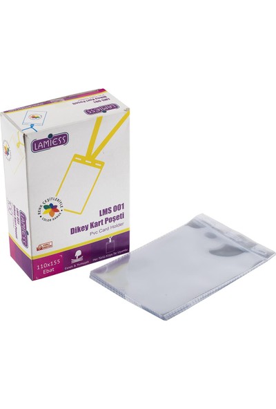 Lamiess Lms 001 Dikey Pvc Sert Kart Poşeti 110X155
