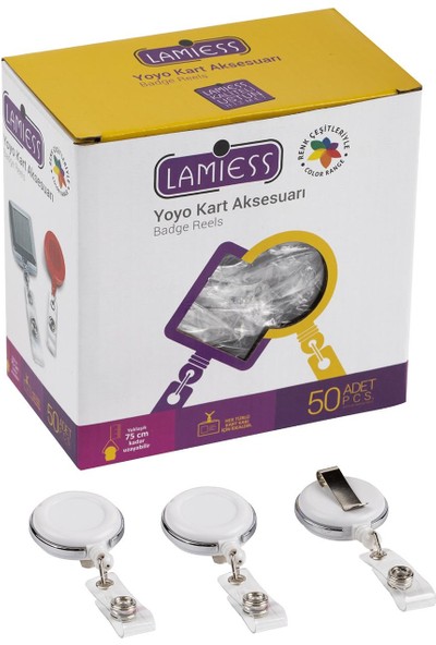 Lamiess Lms 378 Çelik Bordürlü Yuvarlak Yoyo Beyaz 50'li