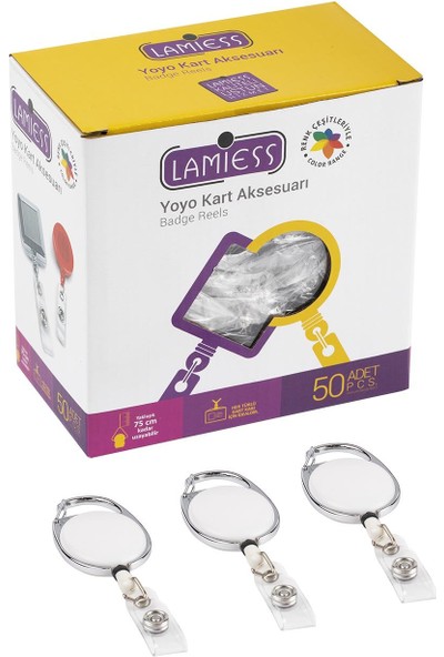 Lamiess Lms 154 Çelik Bordürlü Oval Yoyo Beyaz 50'li