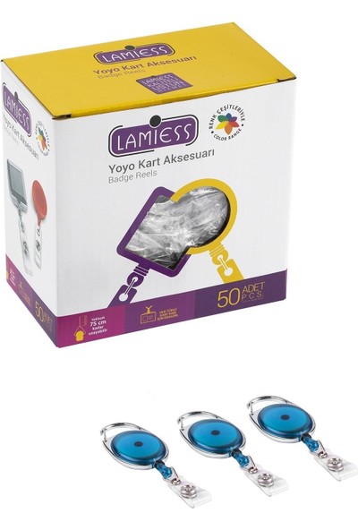 Lamiess Lms 154 Çelik Bordürlü Oval Yoyo Şeffaf Mavi 50'li