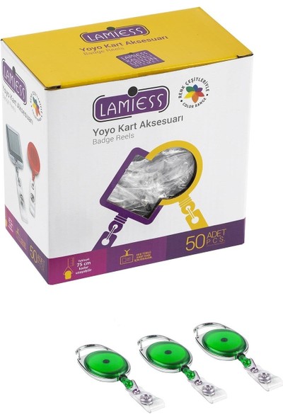 Lamiess Lms 154 Çelik Bordürlü Oval Yoyo Şeffaf Yeşil 50'li