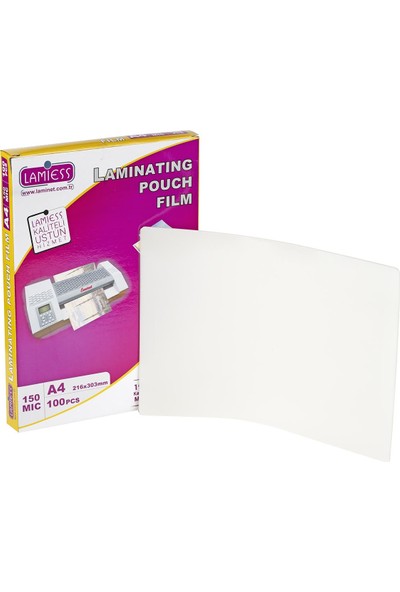 Lamiess A-4 216 x 303 mm 150 Mıc.polyester Laminasyon Filmi 100'LÜ Lamiess A-4 216 x 303 mm 150 Mıc.polyester Laminasyon Filmi 100'LÜ