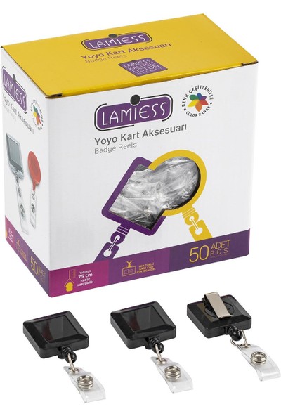 Lamiess Lms 341 Kare Yoyo Siyah 50'li