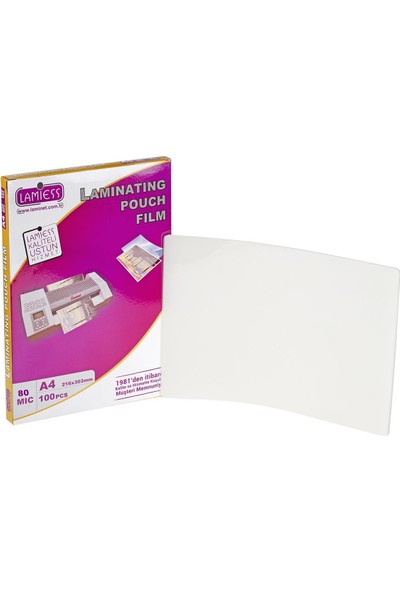 Lamiess A-4 216 x 303 mm 80 Mıc.arkası Yapışkanlı