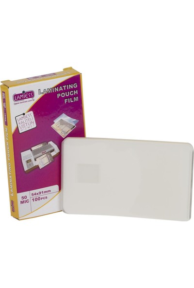 Lamiess 54 X 91 Mm 50 Mıc.Polyester Laminasyon Filmi 300'Lü Lamiess 54 X 91 Mm 50 Mıc.Polyester Laminasyon Filmi 300'Lü