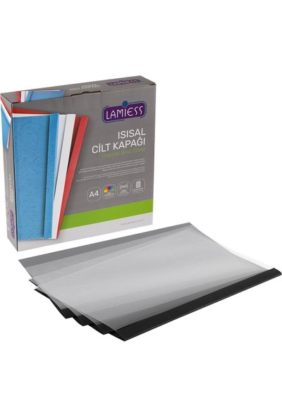 Lamiess 3 mm Isısal Cilt Kapağı Siyah 100 Adet Lamiess 3 mm Isısal Cilt Kapağı Siyah 100 Adet