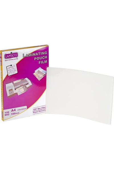 Lamiess A-4 216 x 303 mm 100 Mıc.mat Polyester