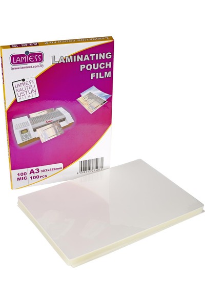 Lamiess A-3 303 x 426 mm 100 Mıc.mat Polyester