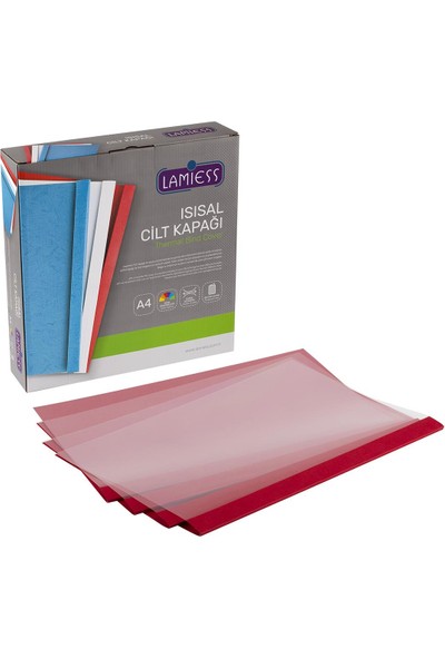 Lamiess 15 mm Isısal Cilt Kapağı Kırmızı 50 Adet Lamiess 15 mm Isısal Cilt Kapağı Kırmızı 50 Adet