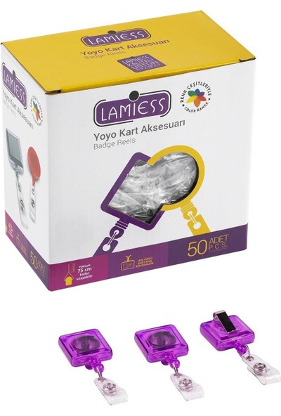 Lamiess Lms 363 Kare Yoyo Şeffaf Mor 50'li
