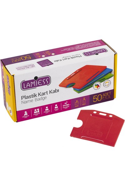 Lamiess LMS214 Yatay 54x86 Plastik Kart Kabı 50Ad/Pk. (153 04 0603) Lamiess LMS214 Yatay 54x86 Plastik Kart Kabı 50Ad/Pk. (153 04 0603)