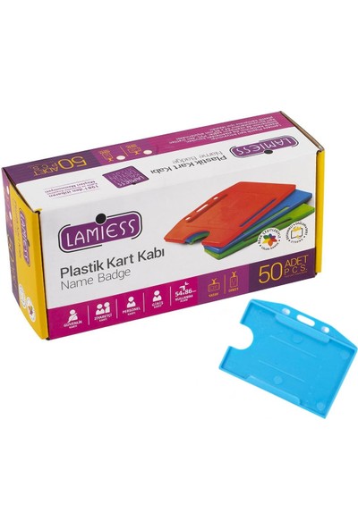 Lamiess Lms 214 Yatay Plastik Kart Kabı Turkuaz