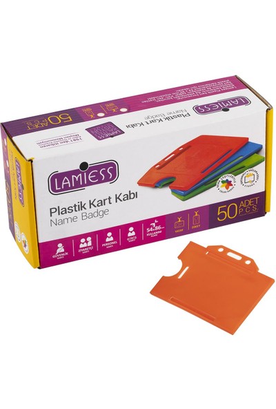 Lamiess Lms 214 Yatay Plastik Kart Kabı Turuncu Lamiess Lms 214 Yatay Plastik Kart Kabı Turuncu