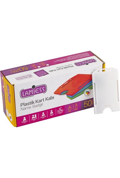 Lamiess Lms 217 Dikey Plastik Kart Kabı Beyaz Lamiess Lms 217 Dikey Plastik Kart Kabı Beyaz