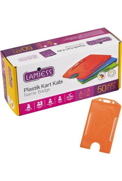 Lamiess Lms 217 Dikey Plastik Kart Kabı Turuncu Lamiess Lms 217 Dikey Plastik Kart Kabı Turuncu