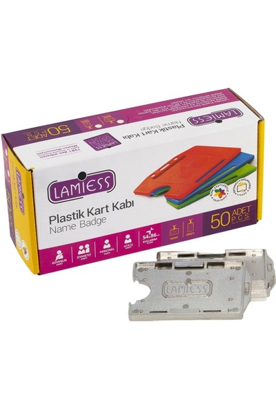 Lamiess Lms 211 Yatay Dikey Çift Hazneli Kart Kabı Krom