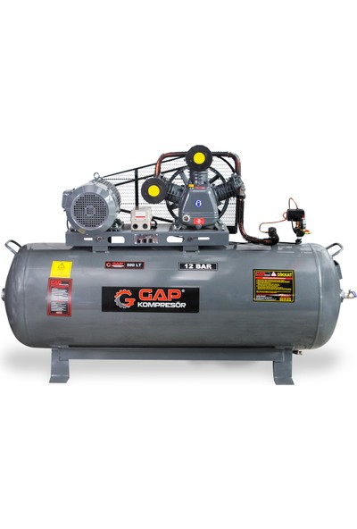 GAP | 500 lt 3 Kafa 12 Bar 10 HP Pistonlu Hava Kompresörü GAP | 500 lt 3 Kafa 12 Bar 10 HP Pistonlu Hava Kompresörü