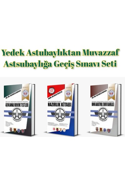 Kişisel Yayınlar Yedek Astsubaylıktan Muvazzaf Astsubaylığa Geçiş Sınavına Hazırlık Seti - Eksiksiz Tam Set Kişisel Yayınlar Yedek Astsubaylıktan Muvazzaf Astsubaylığa Geçiş Sınavına Hazırlık Seti - Eksiksiz Tam Set