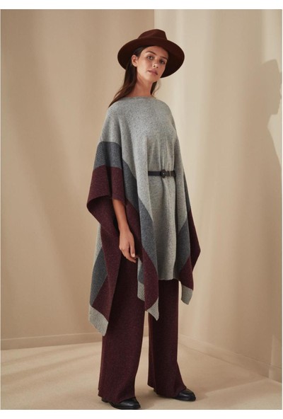 Qooq Kadın Kışlık Geniş Kesim Panço