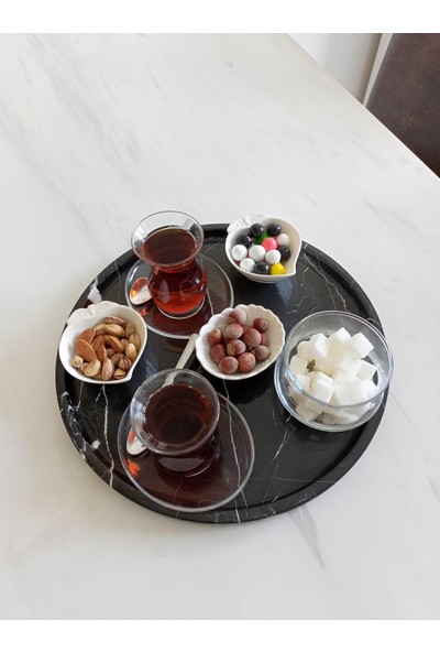 Hsn Mermer Mermer Sunum Tepsisi 30CM