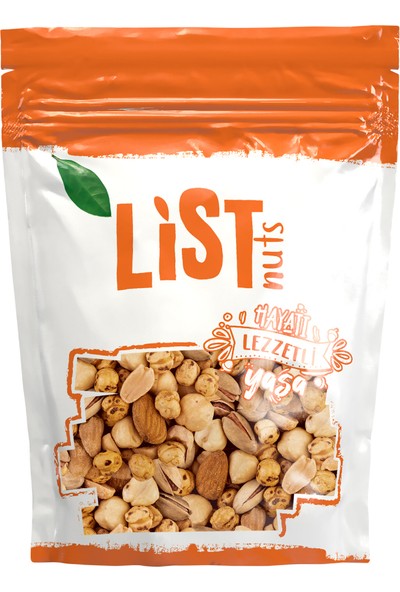 List Nuts Kavrulmuş Karışık Kuruyemiş 500 gr List Nuts Kavrulmuş Karışık Kuruyemiş 500 gr
