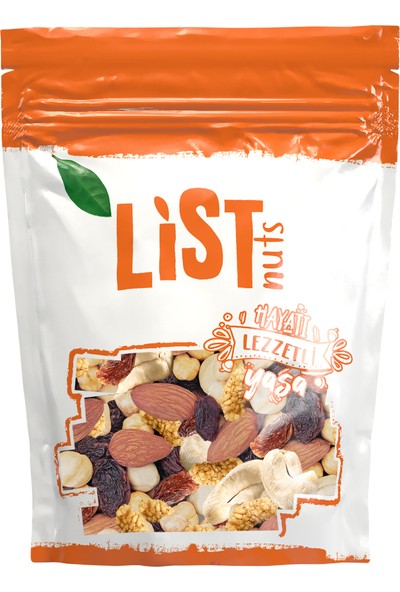 List Nuts Çiğ Karışık Kuruyemiş 500 gr