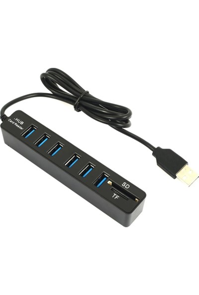 Alfais 4691 USB Hub 6 Port Microsd Tf Sd Kart Okuyucu Çoklayıcı Alfais 4691 USB Hub 6 Port Microsd Tf Sd Kart Okuyucu Çoklayıcı