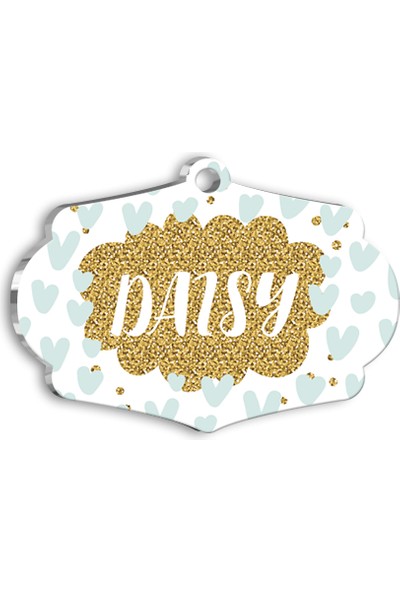 Altın Pati Altın Parıltılı Kedi Köpek Künyesi