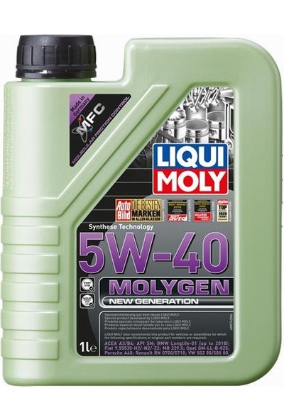Liqui Moly Molygen New Generation 5W-40 Motor Yağı 1litre (Üretim Tarihi: 2021) Liqui Moly Molygen New Generation 5W-40 Motor Yağı 1litre (Üretim Tarihi: 2021)