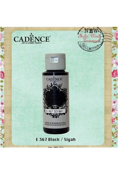 Cadence Style Matt Enamel Cam & Porselen Boyası 59 Ml. E-367 Siyah Cadence Style Matt Enamel Cam & Porselen Boyası 59 Ml. E-367 Siyah