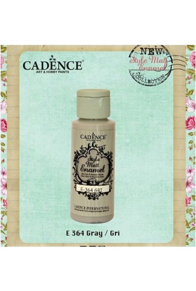 Cadence Style Matt Enamel Cam & Porselen Boyası 59 Ml. E-364 Gri Cadence Style Matt Enamel Cam & Porselen Boyası 59 Ml. E-364 Gri