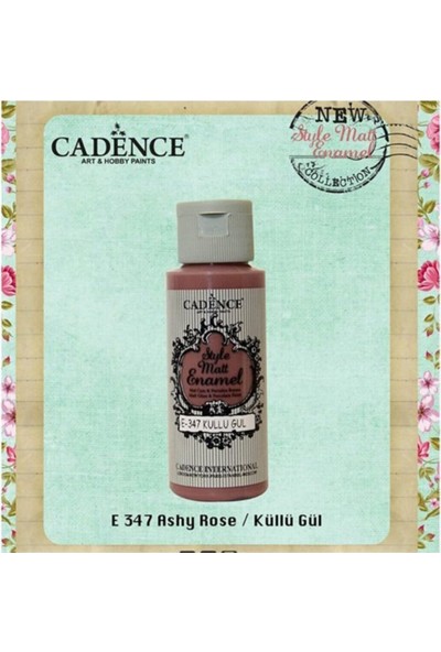 Cadence Style Matt Enamel Cam & Porselen Boyası 59 Ml. E-347 Küllü Gül Cadence Style Matt Enamel Cam & Porselen Boyası 59 Ml. E-347 Küllü Gül