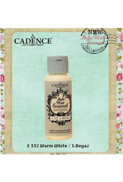 Cadence Style Matt Enamel Cam & Porselen Boyası 59 Ml. E-332 S.beyaz (Warm White) Cadence Style Matt Enamel Cam & Porselen Boyası 59 Ml. E-332 S.beyaz (Warm White)