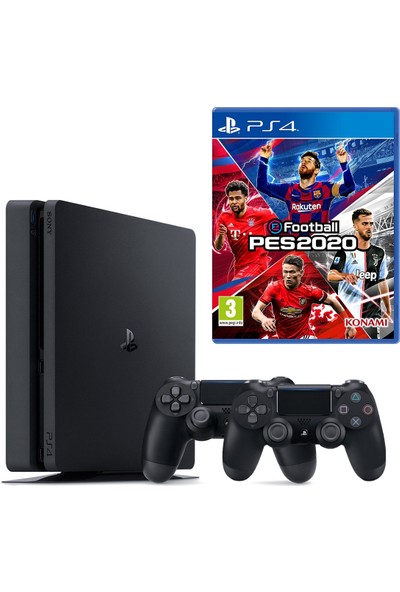 Sony Playstation 4 Slim 1 Tb + 2. Ps4 Kol + Ps4 Pes 2020 Sony Playstation 4 Slim 1 Tb + 2. Ps4 Kol + Ps4 Pes 2020