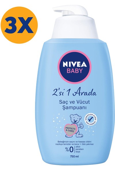 Nıvea Bebek Şampuanı 750 ml X3