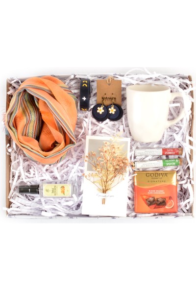 Kutnium Silk & Accessories Smile Hediye Kutusu - Turuncu Kutnium Silk & Accessories Smile Hediye Kutusu - Turuncu