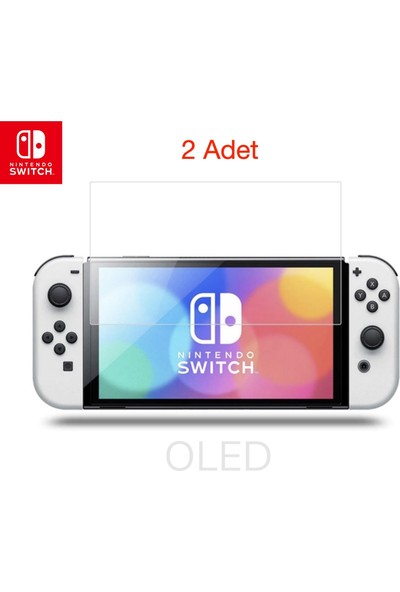 Nintendo Switch OLED Ekran Koruyucu Temperli Cam Premium Pro 9h 2 Adet Dobe