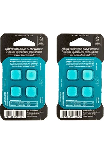 Listerine Go Tabs Clean Mint Çiğneme Tableti 4 Lü x 2 Adet Listerine Go Tabs Clean Mint Çiğneme Tableti 4 Lü x 2 Adet