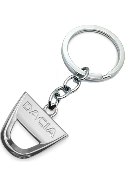 Gardenauto Dacia Anahtarlık 3D Metal Otomobil Anahtarlığı - Krom Kaplamalı