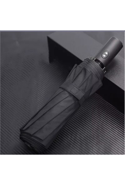 Eleven Market Şemsiye Tam Otomatik 8 Tel Siyah Bayan Şemsiyesi