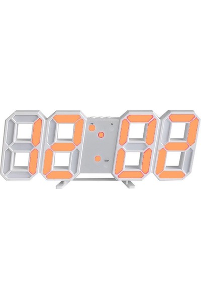 Valkyrie Turuncu LED Dijital Dekoratif Masa Veya Duvar Saati