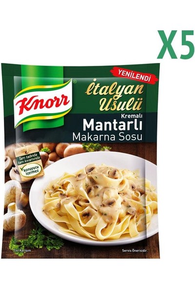 Knorr Makarna Sosu Kremalı Mantarlı 52 G x 5