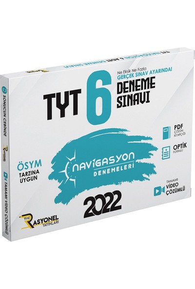 Rasyonel Yayınları TYT 2022 Tüm Dersler 6’ Lı Deneme (Video Çözümlü)