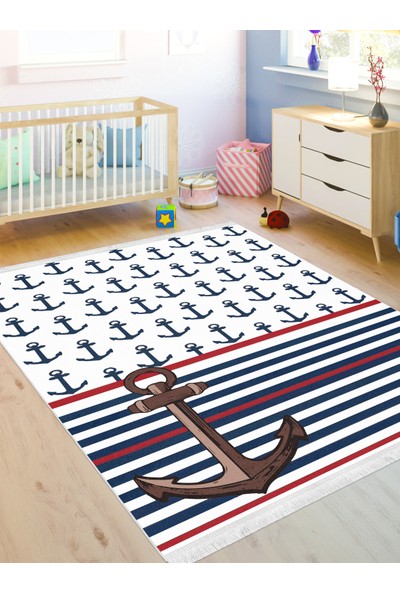 Mars Hali Olivia Yikanabilir Dijital Baskili Kaymaz Tabanli Çocuk Halisi 8223_BLACK White