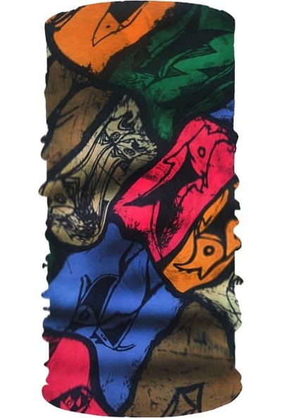 Knmaster Buff Cartoon Outdoor Bisiklet Çok Amaçlı Bandana Boyunluk Kafa Bandı