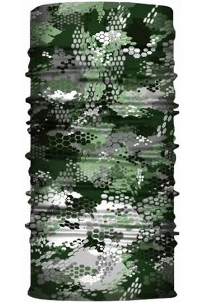 Knmaster Buff Green Effect Outdoor Bisiklet Çok Amaçlı Bandana Boyunluk Kafa Bandı