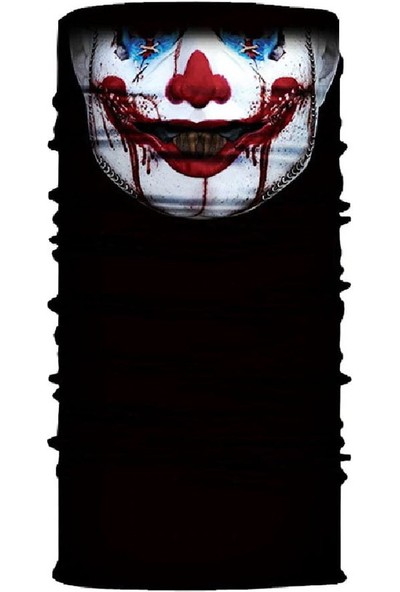 Knmaster Buff Bloody Joker Outdoor Bisiklet Çok Amaçlı Bandana Boyunluk Kafa Bandı